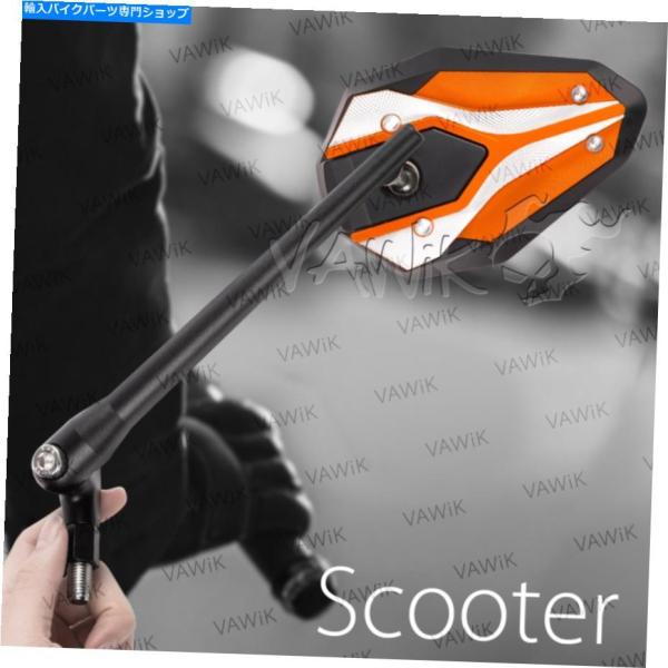 Mirror VIPERIIウィングミラーのみかん調節可能なメタルステムペア8mm 1.25p ViperII wing mirror tangerine adjustable metal stem pair 8mm 1.25p