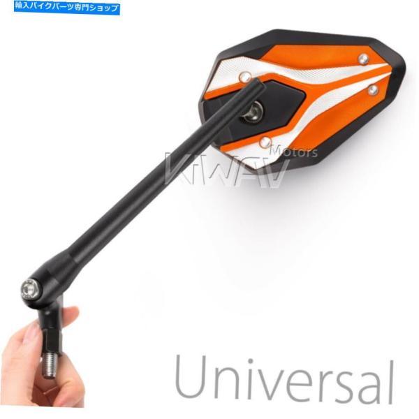 Mirror ミラーViperii Orange M10 5/16 "ボルトが実績のあるフィットハーレーVRSC V-Rod Night Rod mirror ViperII orange M10 5/16" bolts proven fi...
