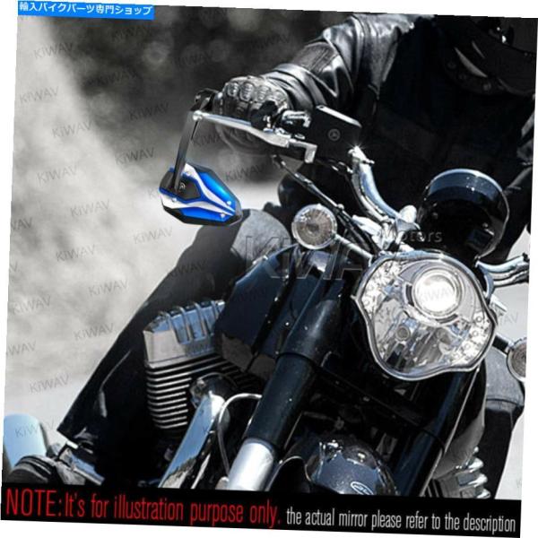 Mirror バーエンドミラーVIPERII BLACK＆BLUE for 7/8 "中空バーID 14-20 MM Bar end mirrors VIPERII black &amp; blue for 7/8" hollow bar ...