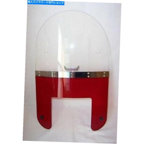 Windshield フロントガラス2トーンハーレーFXST / C THRU 94スリップストーマHD-1 Red New Windshield 2-tone Harley FXST/C thru 94 Slipstreamer HD-1...