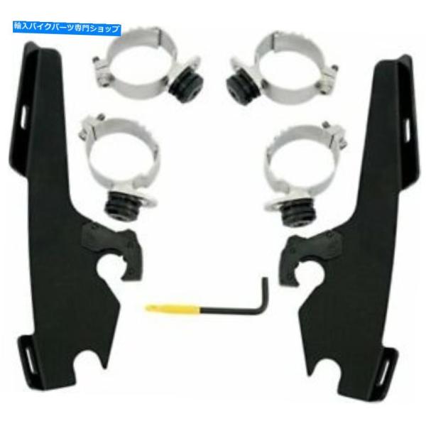 Windshield 10-15ホンダフューリーメンフィスシェードブラックトリガーロックキット脂肪/スリムMEB1960 10-15 Honda Fury Memphis Shades Black Trigger-Lock Kit for ...