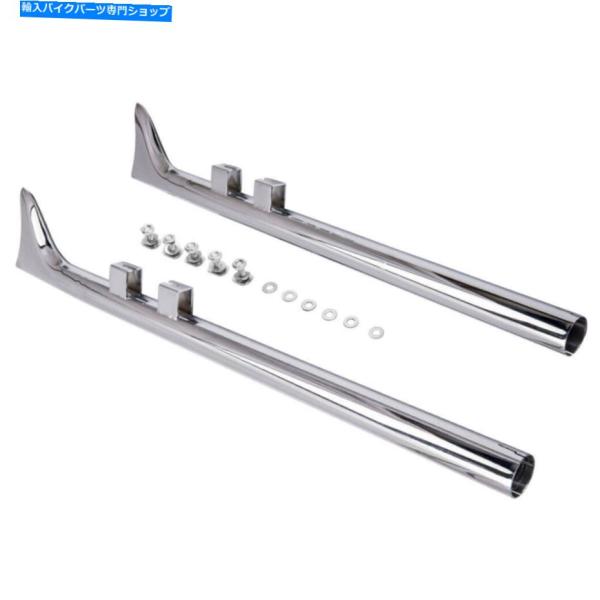 マフラー フィッシュテールフィッシュテール36 "スリップオンマフラーズ排気ガラス95-16 Fishtail Fish Tail 36" Slip-On Mufflers Exhaust for Harley Touring 95-16