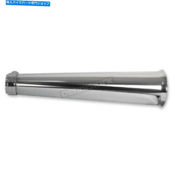 マフラー エミゴクロームユニバーサルBLUNDERBUSS MEGAPHONEマフラー - 80-84016（CAへの船はありません） Emgo Chrome Universal Blunderbuss Megaphone Muffler ...