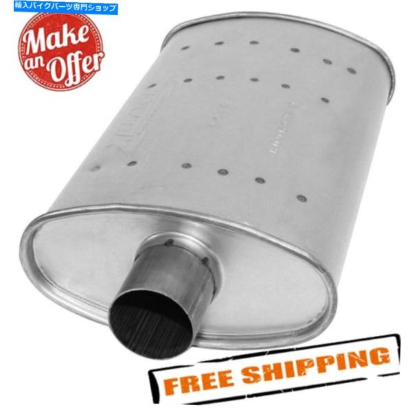 マフラー AP排気6492 Xleratorの性能アルミ化鋼楕円形の排気マフラー AP Exhaust 6492 Xlerator Performance Aluminized Steel Oval Exhaust Muffler