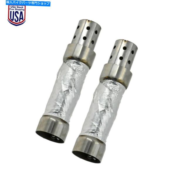 マフラー 1ペア静かなバッフルの排気管マフラーサイドストックエキゾーストシステムフィットハーレー 1 Pair Quiet Baffle Exhaust Pipe Muffler Sideshots Exhaust System Fit F...