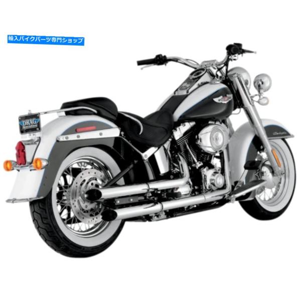 マフラー Python 2 1/2 "スラッシュカットクロムラウドエキゾーストマフラー05-17 SOSAIL FLSTSB Python 2 1/2" Slash-Cut Chrome Loud Exhaust Mufflers 05-1...