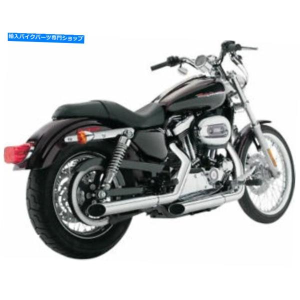 マフラー Python 2-1 / 2 "スラッシュカットスリップオン排気マフラー（クロム）04-13 H-D XL PYTHON 2-1/2" Slash-Cut Slip-Ons Exhaust Mufflers (Chrome) fo...