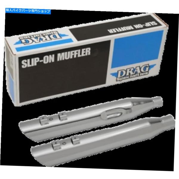 マフラー Drag Specialties Slashdown 4 "Chromeスリップオンマフラーエキゾーム1801-1189 Drag Specialties Slashdown 4" Chrome Slip-On Muffler E...
