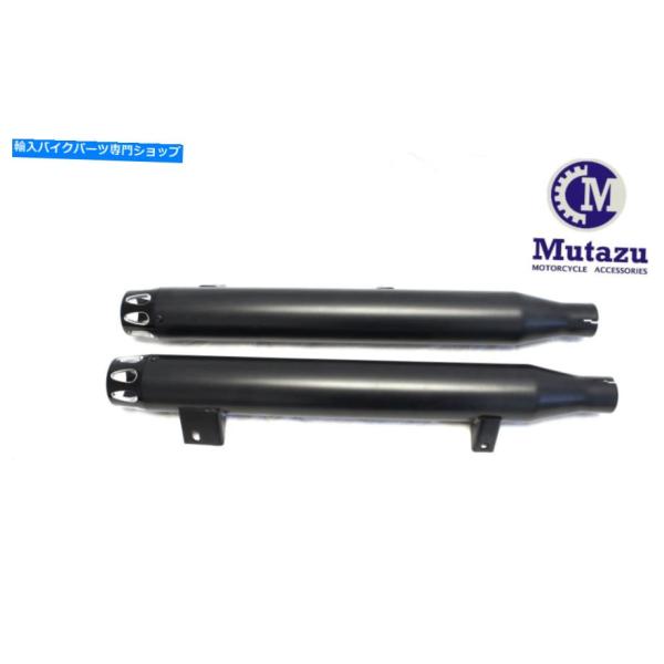マフラー Mutazu 3 "轟音Black IM-04-BBスリップオンマフラーインドスカウト15-18 MUTAZU 3" Roaring Black IM-04-BB Slip-On Mufflers Exhaust for Indi...