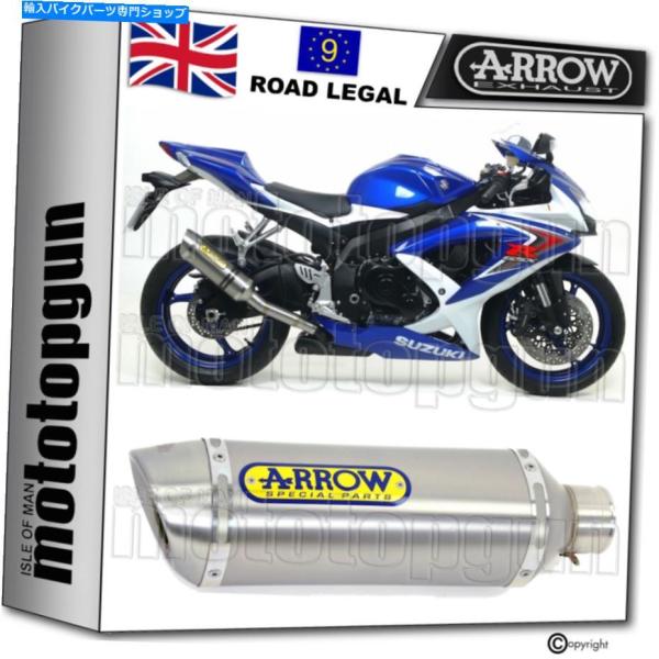 サイレンサー 矢印排気口雑誌雷鈴木GSX-R 750 IE 2010 10 ARROW EXHAUST HOMOLOGATED THUNDER TITANIUM SUZUKI GSX-R 750 IE 2010 10