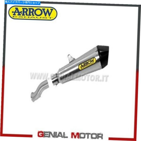 サイレンサー 排気+リンクarrow Xkoneスチール製Ducati Hypermotard 2016> 2018 Exhaust + Link Arrow Xkone Steel Ducati Hypermotard 2016 &...