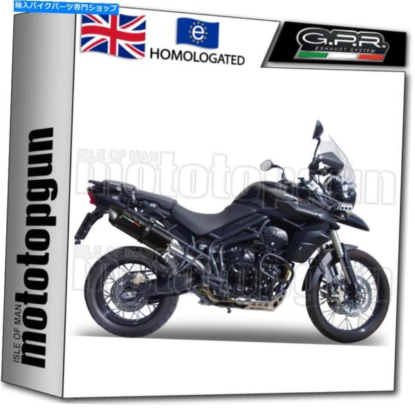 サイレンサー GPRエキゾーストキャットフローレブラック雑誌タイガー800 XR 2011 11 2012 2013 13 GPR EXHAUST CAT FURORE BLACK TRIUMPH TIGER 800 XR 2011 11 ...