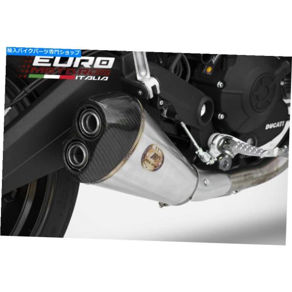サイレンサー DUCATI MONSTER 797 ZARD EXPRESS LOWマウント版スリッタンサイレンサーカーボンキャップ Ducati Monster 797 Zard Exhaust Low Mounted Version S...