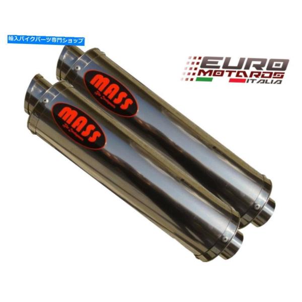 サイレンサー Cagiva Raptor 650のためのMassmoto排気デュアルサイレンサーGP1 Inox MassMoto Exhaust Dual Silencers GP1 Inox Homologated For Cagiva...