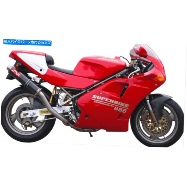 サイレンサー DUCATI 851/888 Silmotorラウンドカーボン排気システムサイレンサースリッター Ducati 851/888 Silmotor Round Carbon Exhaust System Silencers Sl...