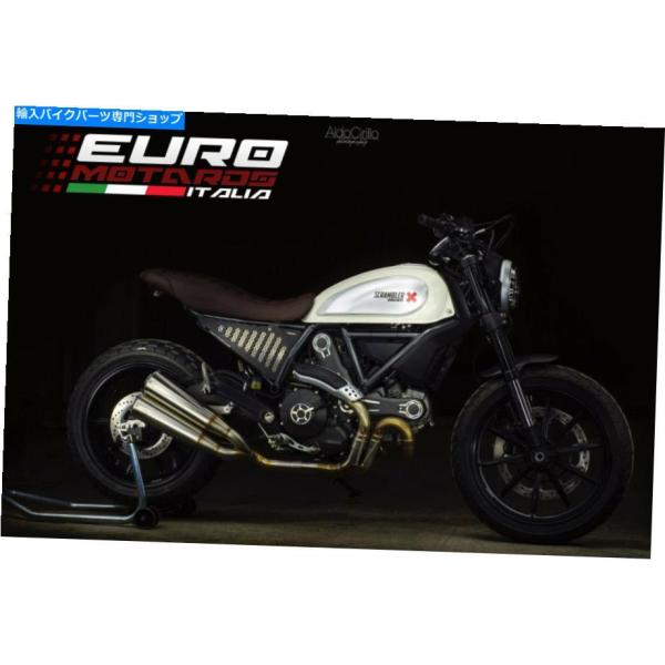 サイレンサー DUCATI SCRAMBLER 800 SILMOTOR排気スリンソンサイレンサーダブルメガホン For Ducati Scrambler 800 Silmotor Exhaust Slipon Silencers Doub...