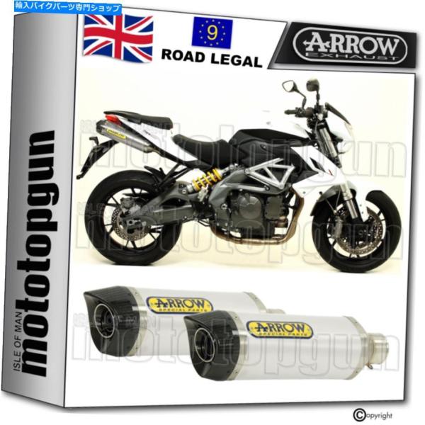 サイレンサー 矢印2排気口雑誌雷カービーアルミベネリBN 600 I 2014 14 ARROW 2 EXHAUST HOMOLOGATED THUNDER CARBY ALUMINIUM BENELLI BN 600 I 2014 14