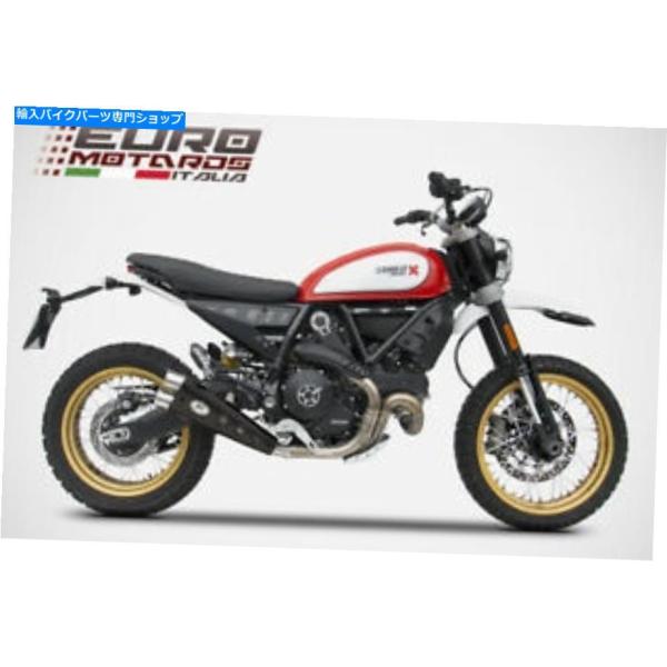 サイレンサー ドゥカティスクランブラ砂漠のそりZard排気ロースリッターサイレンサーブラックヒートシールド Ducati Scrambler Desert Sled Zard Exhaust Low SlipOn Silencer Blac...
