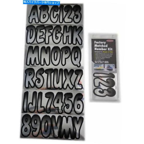 クロームパーツ ハードライン200シリーズアルファムビークルIDキット - クロム/ブラック - CHBKG200 Hardline 200 Series Alphanumeric Vehicle ID Kit - Chrome/Black...