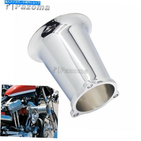 クロームパーツ ハーレーのためのオートバイキャブレターの速度スタックCVキャブレターの空気クリーナー Motorcycle Carburetor Velocity Stack Cv Carburetor Air Cleaner For Ha...