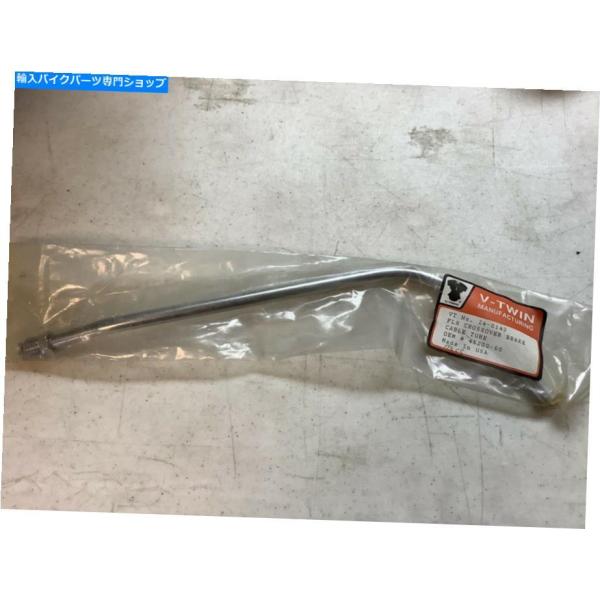 クロームパーツ V-Twin MFG 24-0143 FLHクロスオーバーブレーキケーブルチューブハーレー45200-60 USA NOS V-Twin MFG 24-0143 FLH crossover brake cable tube ...