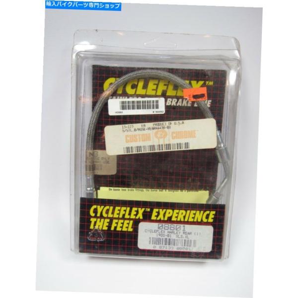 クロームパーツ カスタムクローム08801 CycleFlexハーレーリアブレーキホース1980-81 XLS XL Custom Chrome 08801 Cycleflex Harley Rear Brake Hose 1980-81 ...