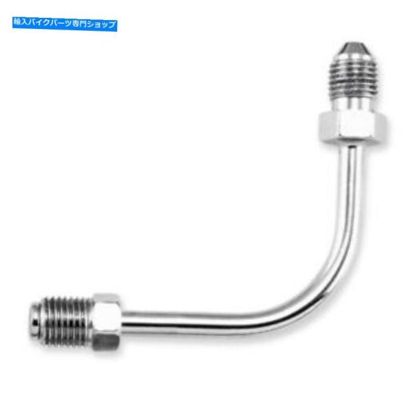 クロームパーツ Goodridgeブレーキフィッティング3/8 "-24 I.F. 90度、Chrome 691-03Ch Goodridge Brake Fittings 3/8"-24 I.F., 90 Degree Long, Chr...