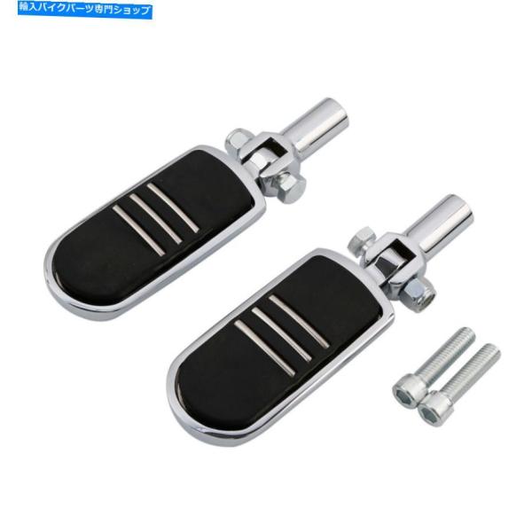 クロームパーツ Pegstreamliner旅客足のペグはハーレー・ファットボーイ2000-2006のためのサポートマウントをサポート Pegstreamliner Passenger Foot Pegs Support Mount For...