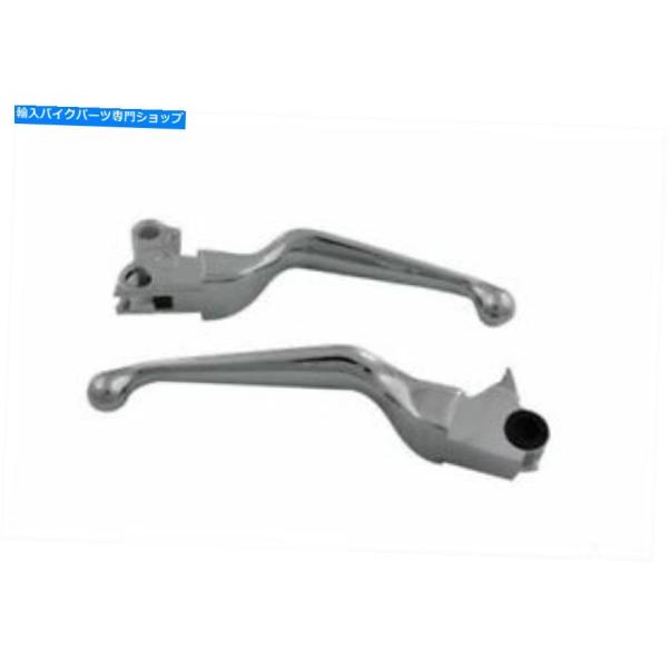 クロームパーツ Chrome V-CutハンドレバーセットFXST FLST FXD 2008-2014ハーレー-Davidson Motorcy Chrome V-Cut Hand Lever Set fits FXST FLST FXD...