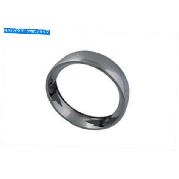 クロームパーツ 7 "ヘッドランプクロームフランス版のトリムリングがOEMを置き換えます。＃69626-99 7" Headlamp Chrome Frenched Trim Ring Replaces OEM#69626-99