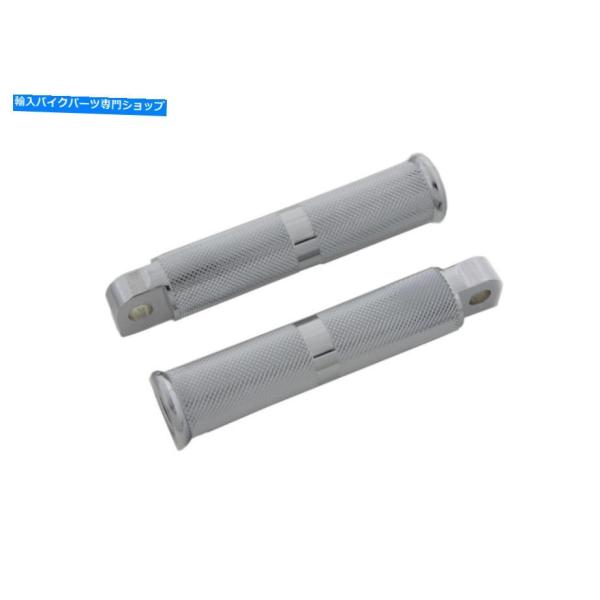 クロームパーツ Chrome Hollon Lonure Footpeg Setはハーレー - ダビッドソンにフィットします Chrome Hollow Knurled Footpeg Set fits Harley-Davidson