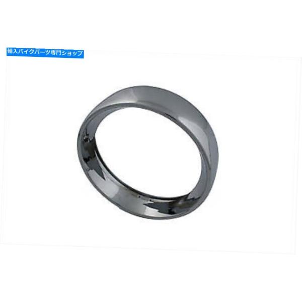 クロームパーツ 7 "ヘッドランプクロームフランス版済みのトリムリングフィットハーレー - ダビッドソン 7" Headlamp Chrome Frenched Trim Ring fits Harley-Davidson