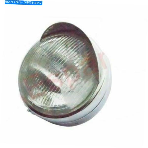 クロームパーツ フィットロイヤルエンフィールドクラシックオールドモデルヘッドランプASSEYスチールクローム+シェードECS Fits Royal Enfield Classic Old Model Headlamp Assey Steel...