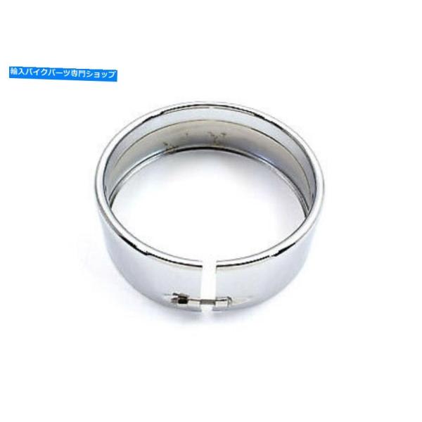 クロームパーツ 5-3 / 4 "ヘッドランプクロームフランス版のリングフィットハーレーダビッドソン 5-3/4" Headlamp Chrome Frenched Trim Ring fits Harley-Davidson