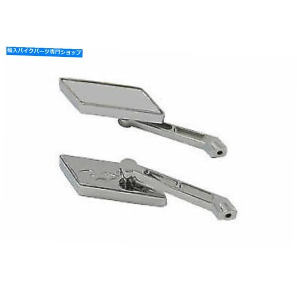 クロームパーツ V-Twinによるハーレーダビッドソンのための平行四辺形のミラーセットクロム Parallelogram Mirror Set Chrome for Harley Davidson by V-Twin