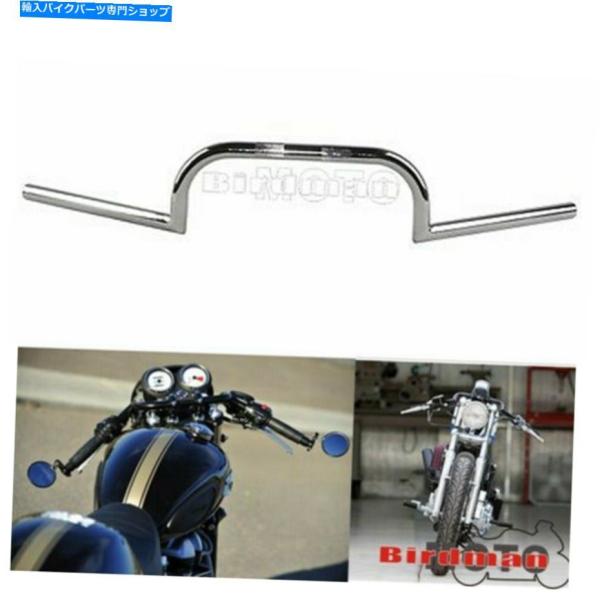 クロームパーツ Chrome 7/8 "インチエーススタイルバークラブマンハンドルバーブラックカフェレーサーカスタム Chrome 7/8" Inch Ace Style Bars Clubman Handle Bars Black For...