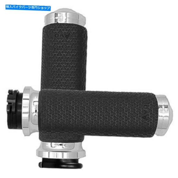 クロームパーツ エイボンクローム大記憶フォームラウンドグリップMF-63B-CH 40-2729 0630-1885 40-4740C Avon Chrome Large Memory Foam Round Grips MF-63B-CH ...