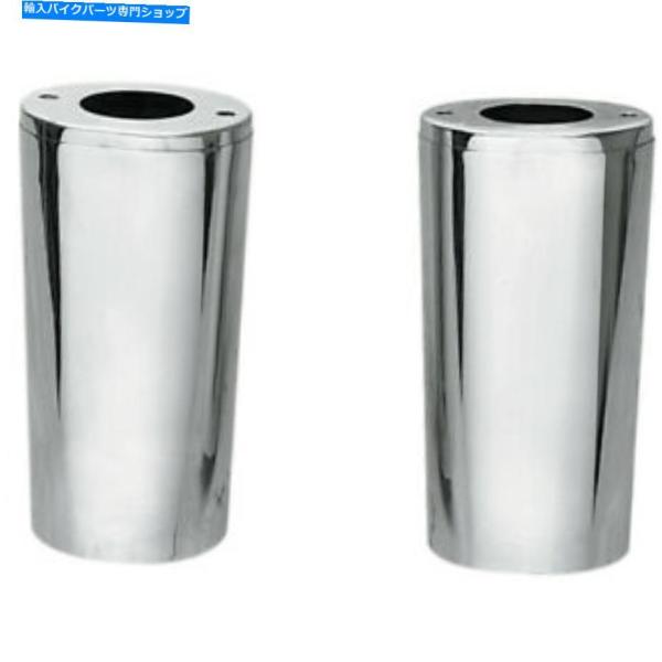 クロームパーツ Drag Specialties Forkスライダカバー - Chrome - Smooth - Extended + 2 "| 74538Bx Drag Specialties Fork Slider Covers - C...