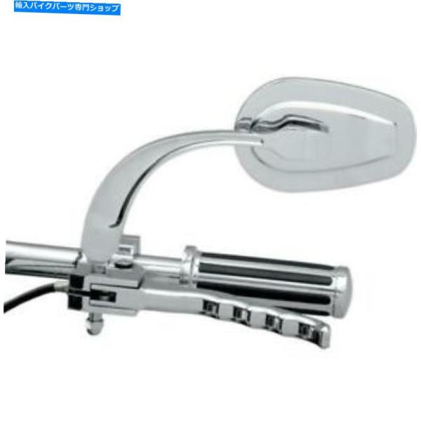 クロームパーツ Russ Wernimontデザイン輪郭付き凸面鏡RWD-50046CL左/クロム Russ Wernimont Designs Contoured Convex Mirrors RWD-50046CL Left/Chrome