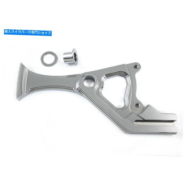 クロームパーツ ハーレーダビッドソンのための右側クロム、ユニット化リアブレーキキャリパーブラケット右側クロム。 Unitized Rear Brake Caliper Bracket Right Side Chrome,for Harley...