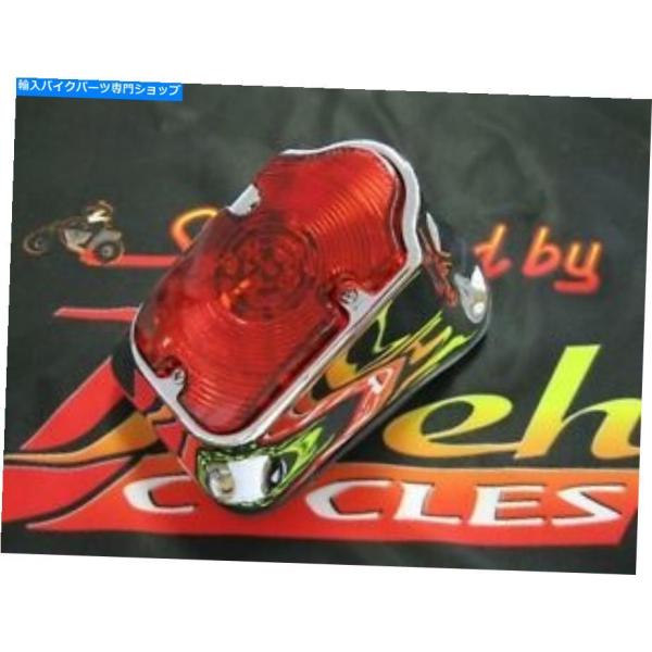 クロームパーツ Ultima Chromeメッキ幅墓石Taillight w / LEDアレイ73-99 Ultima Chrome Plated Wide Tombstone Taillight w/ LED Array for Big ...