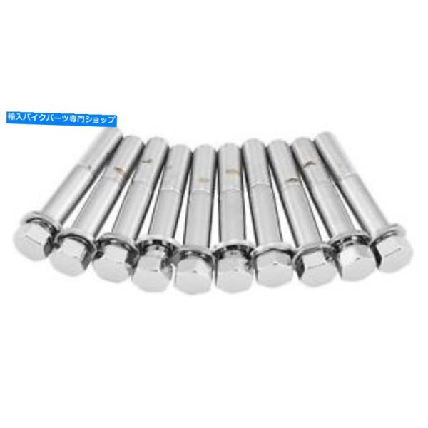 クロームパーツ コロニーマシンヘッドボルトキット、携帯クロム8221-20 COLONY MACHINE HEAD BOLT KITS, HEXED CHROME 8221-20