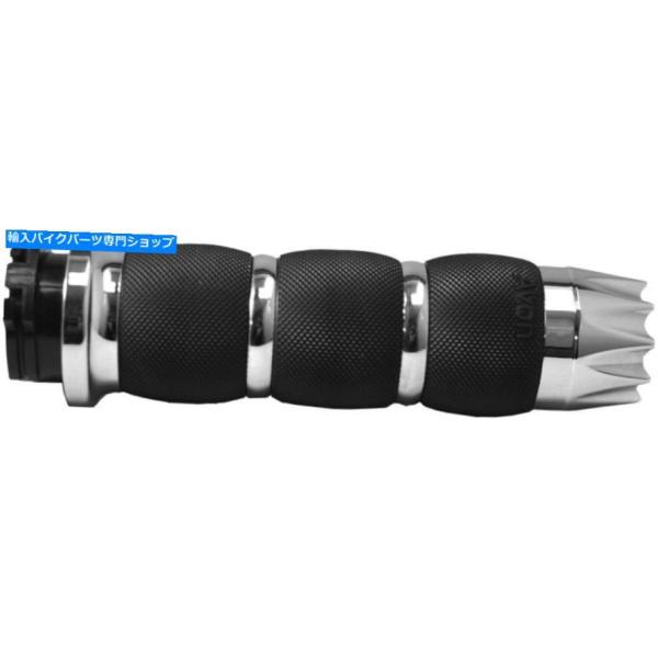 クロームパーツ AVON FY FYL BYワイヤークッショングリップEXCALIBER CHROME AIR-90-FLY-EX MCハーレー-DAVI AVON FLY BY WIRE AIR CUSHION GRIPS EXCALIB...