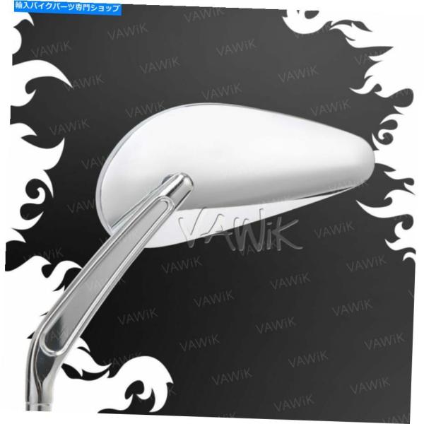 クロームパーツ Vawik Chrome OEMがティアドロップミラーを置き上げる左フィット勝利 VAWiK chrome OEM replace Teardrop Mirror Left fits Triumph Cruisers ε