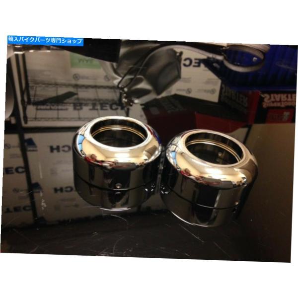 クロームパーツ 41mmマーク用Bourget's Chromeマークエストロン - オリジナルのタイトルを表示 41mm フォーク用 Bourget's Chrome フォーク ダストカバー- show original title