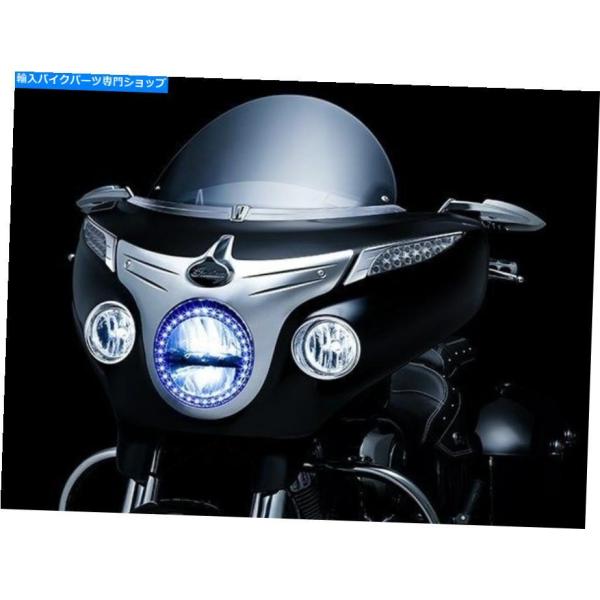 クロームパーツ インドのクロムスポットランプドライビングライトベゼルkuryakynチーフテインロードマスター14-15 INDIAN CHROME SPOT LAMP DRIVING LIGHT BEZELS KURYAKYN CHIEF...