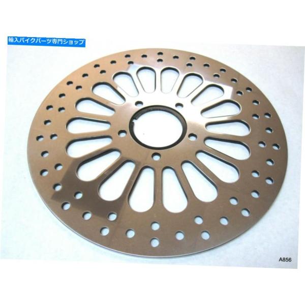 クロームパーツ Harley M-RT-2100用スーパースポークフロントブレーキディスクローター1（1） One (1) Polished 11.5" Super Spoke Front Brake Disc Rotor For Harl...