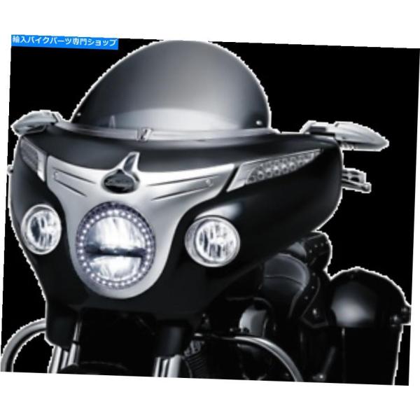 クロームパーツ 2014-2018 Indio Chientainモデル5622のためのkuryakyn chrome駆動ライトベゼル KURYAKYN CHROME DRIVING LIGHT BEZELS FOR 2014-2018 I...