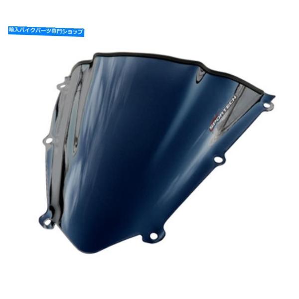 クロームパーツ Sportech - 45491098 - V-Flow ChromeシリーズWindscreen、ブラッククロム Sportech - 45491098 - V-Flow Chrome Series Windscreen,...