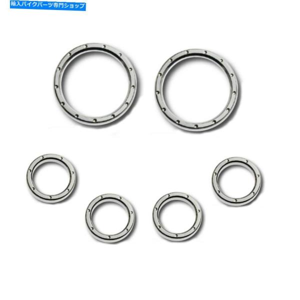クロームパーツ Chrome Dippled Speedometer Bezels Harley Touring Flht / x 96-13 Chrome Dimpled Speedometer Covers Bezels Harley ...